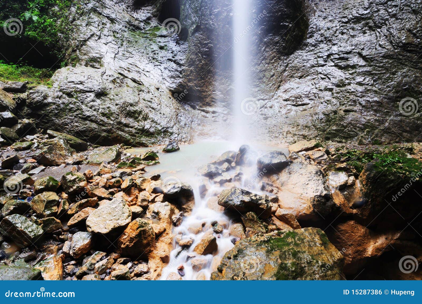 Waterfall and rocks stock photo. Image of natural, earth - 15287386