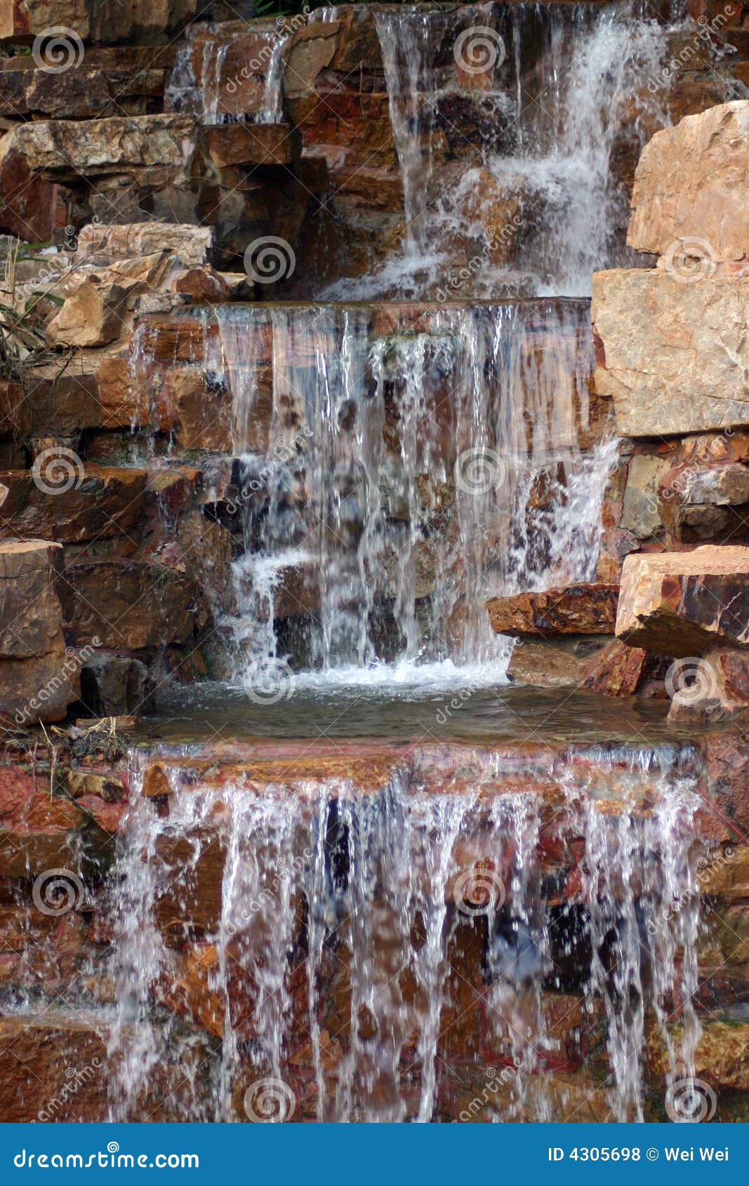 Waterfall and Rocks stock photo. Image of cascade, flowing - 4305698