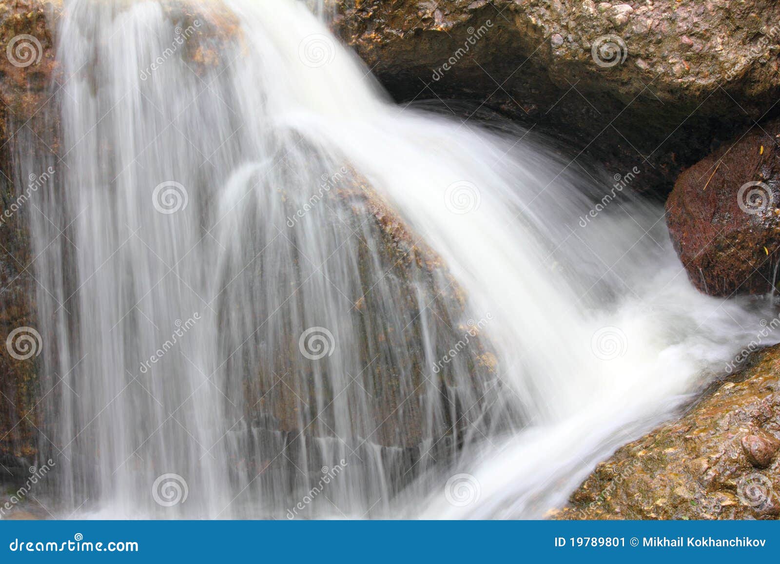 Waterfall among Rocks Close-up Stock Image - Image of outdoors, cascade ...