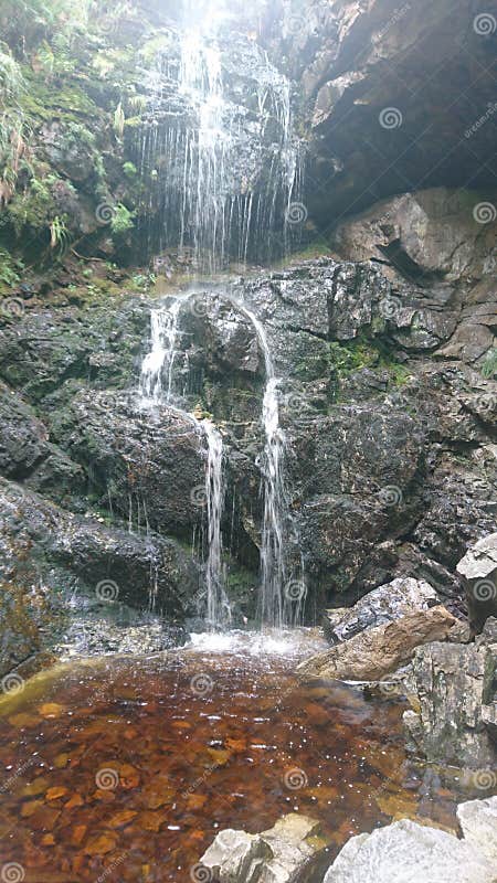 Waterfall rocks falling stock image. Image of peacefully - 177378193