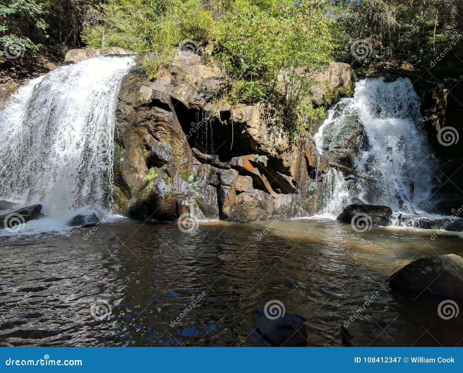 Waterfall, Rocks, Nature, Shadow, Summer Stock Image - Image of falling ...