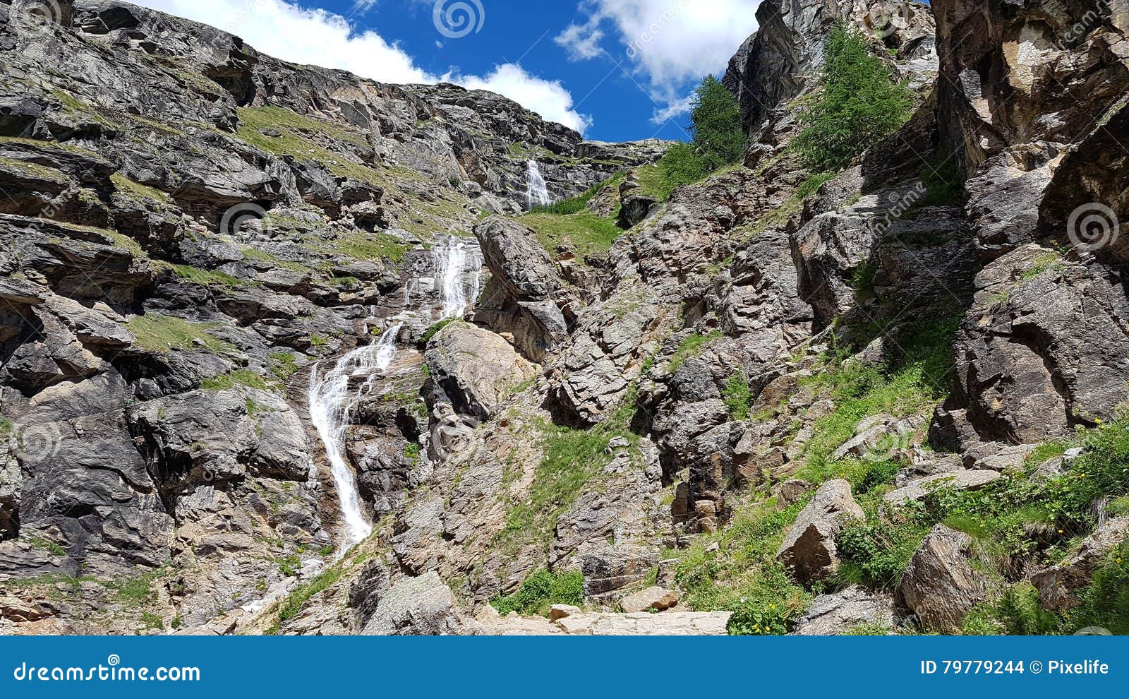 Waterfall between the Rocks Stock Photo - Image of europe, nature: 79779244