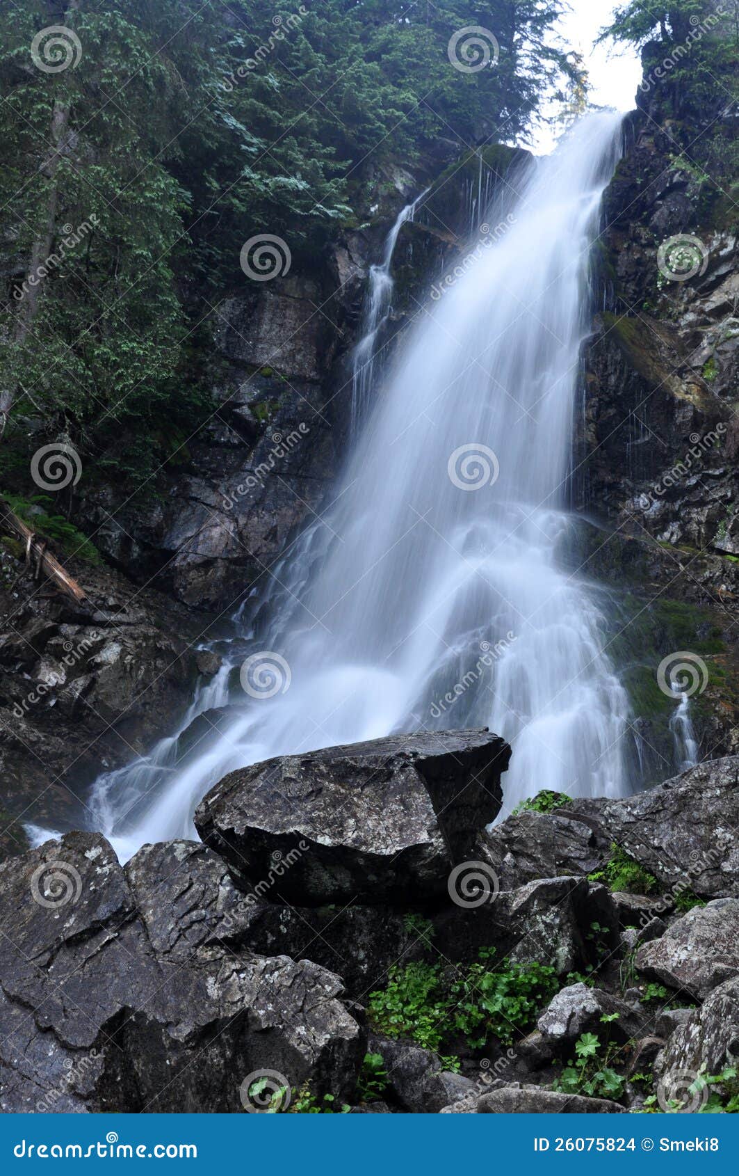 Waterfall in Rohace Mountains Stock Photo - Image of countryside, fern ...