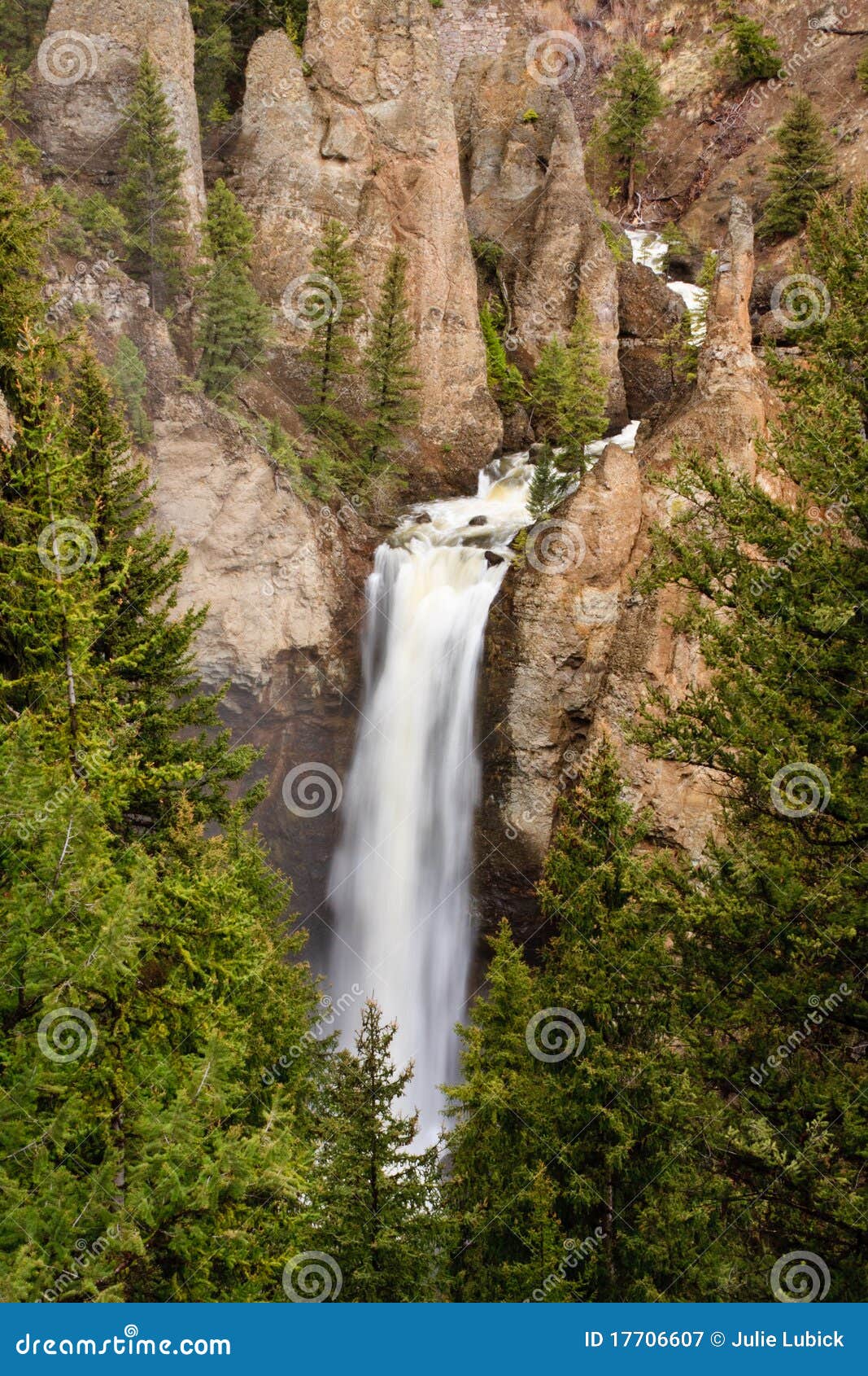 Waterfall and Rugged Cliff stock image. Image of waterfall - 17706607