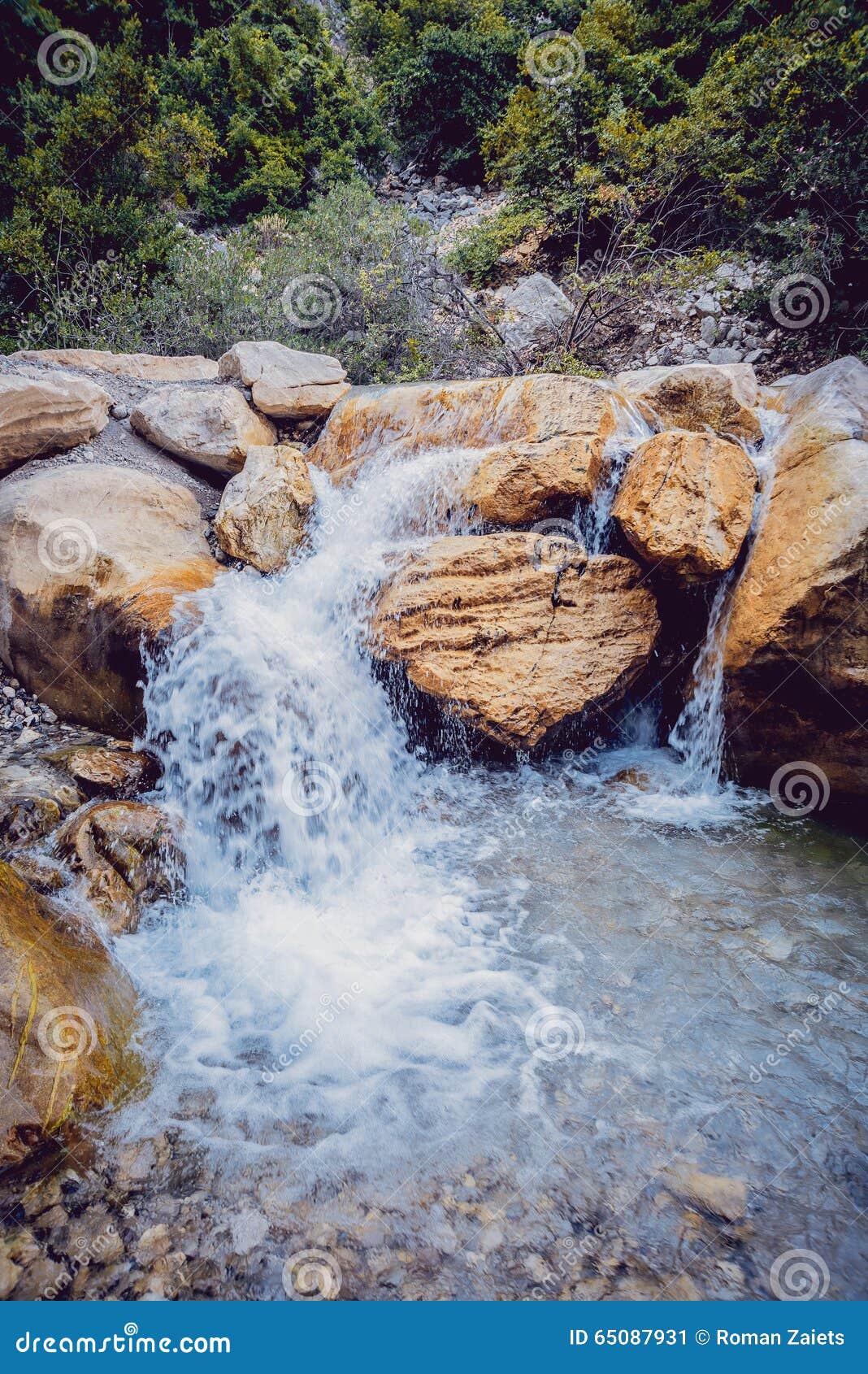 Waterfall. Running water stock image. Image of cool, environment - 65087931