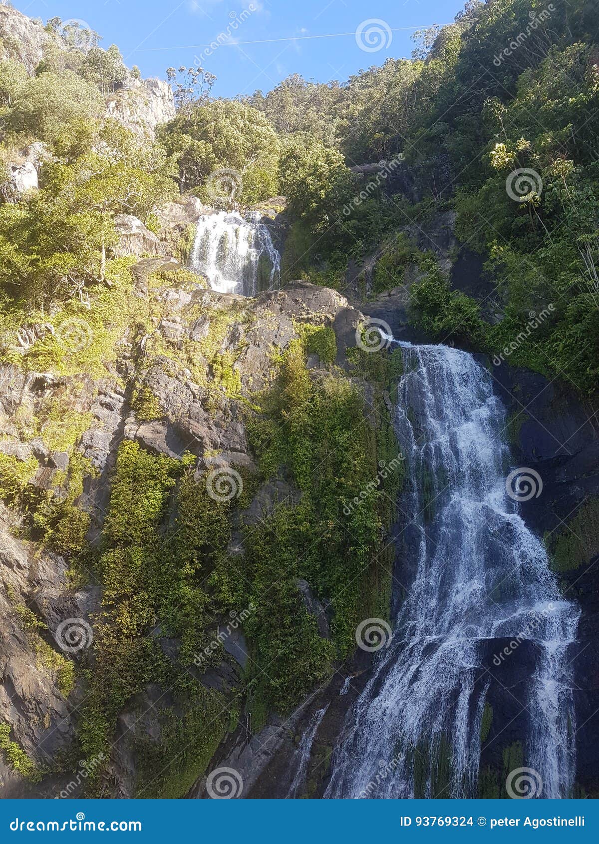 Waterfall stock photo. Image of mountain, water, running - 93769324
