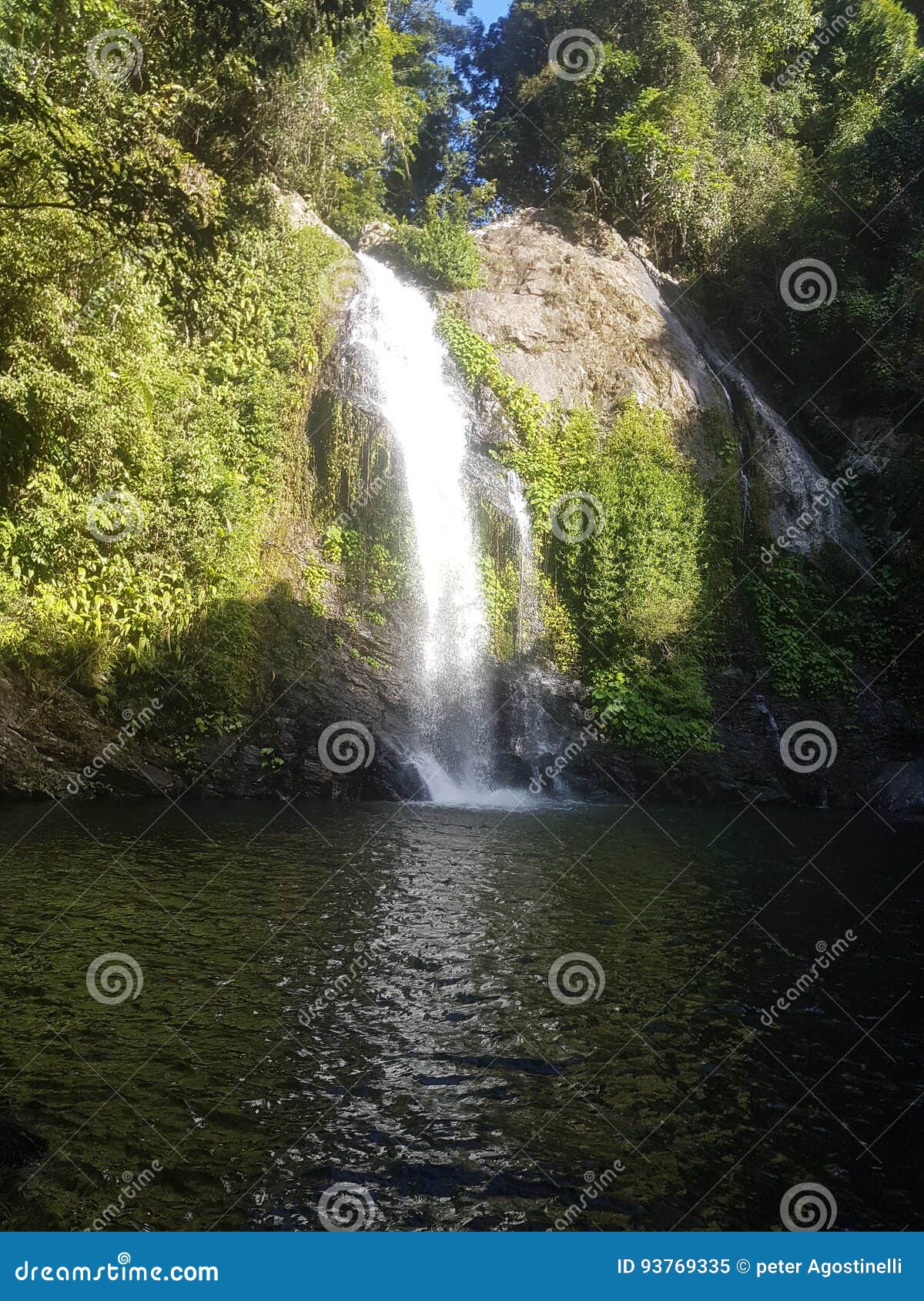 Waterfall stock image. Image of waterfall, water, running - 93769335
