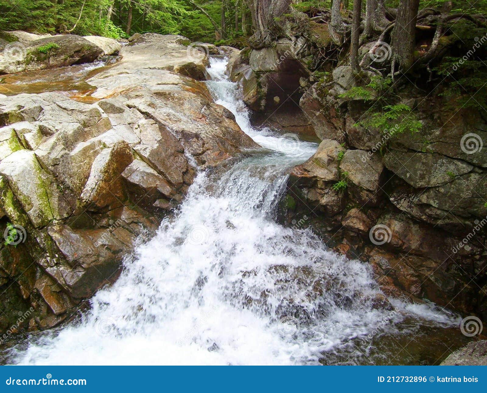 Waterfall Rushing Down stock photo. Image of water, rushing - 212732896
