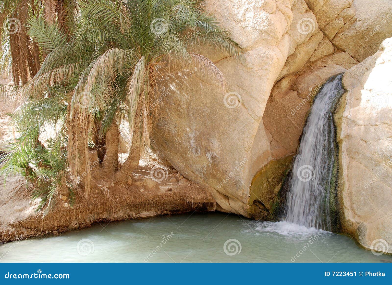 Waterfall on Sahara Desert stock image. Image of sahara - 7223451