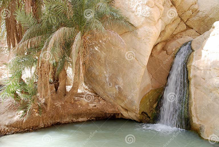 Waterfall on Sahara Desert stock image. Image of sahara - 7223451
