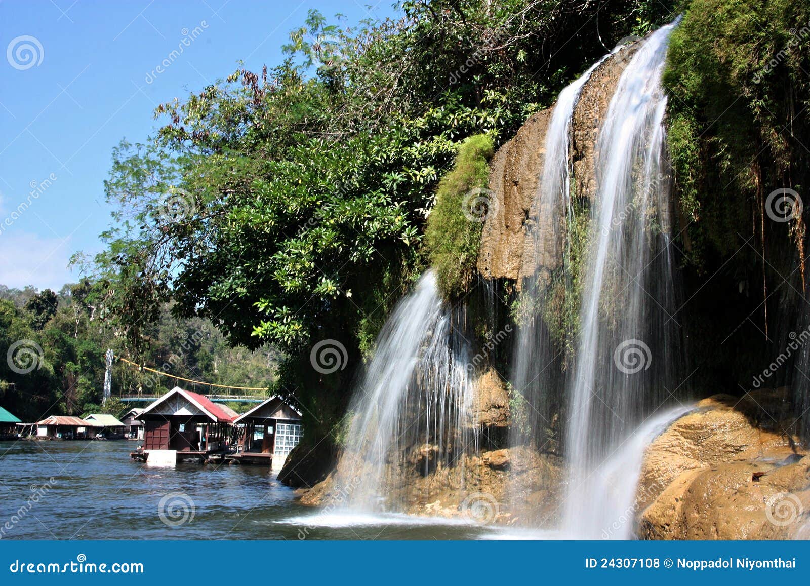 Waterfall in Sai Yok stock photo. Image of scene, motion - 24307108