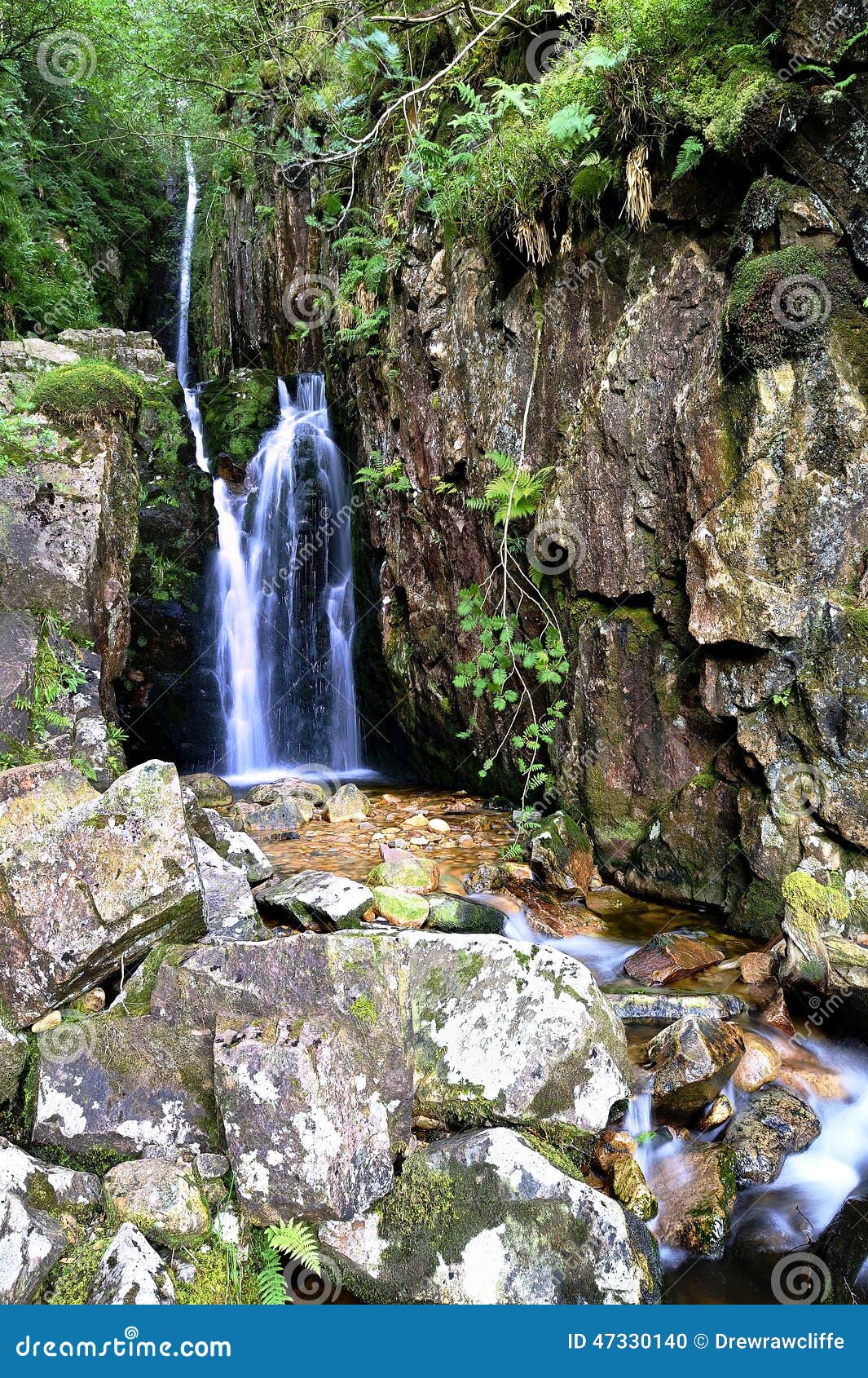 Waterfall stock photo. Image of scale, buttermere, national - 47330140
