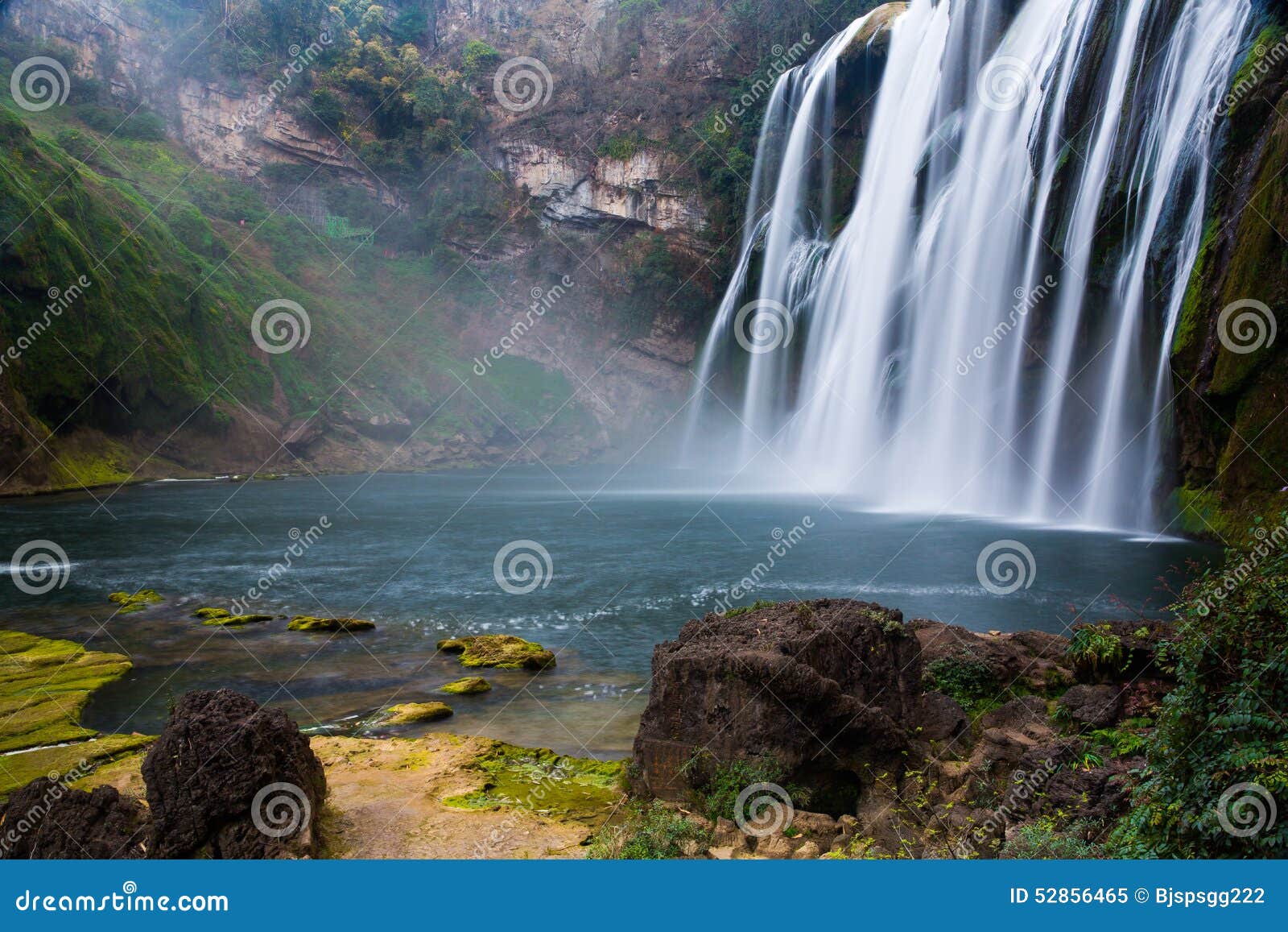 Waterfall scenery editorial image. Image of rivulet, sunrise - 52856465