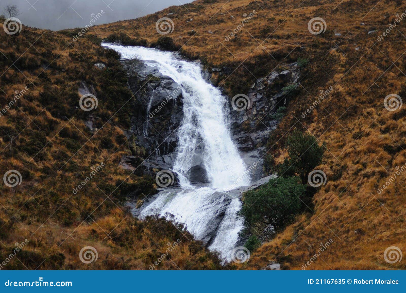 Waterfall in the Scottish Highlands. Stock Image - Image of waterfall ...