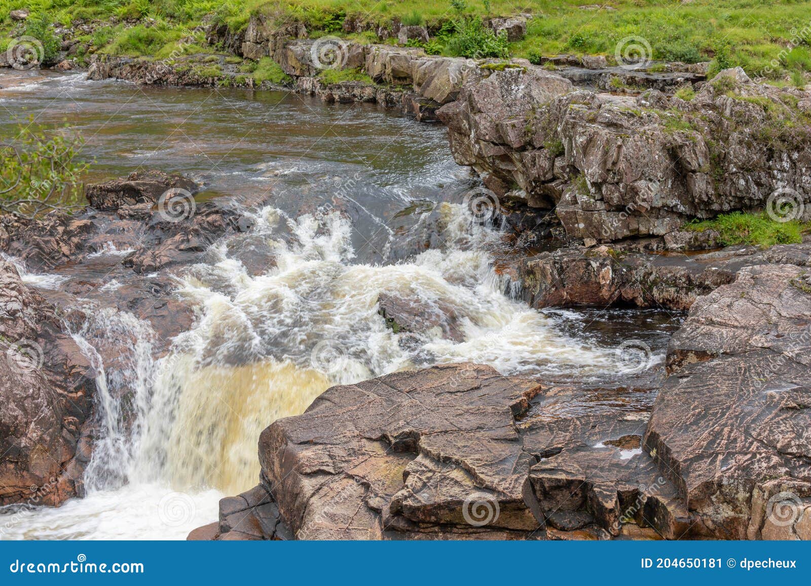 Waterfall in the Scottish Highlands Stock Image - Image of beautiful ...