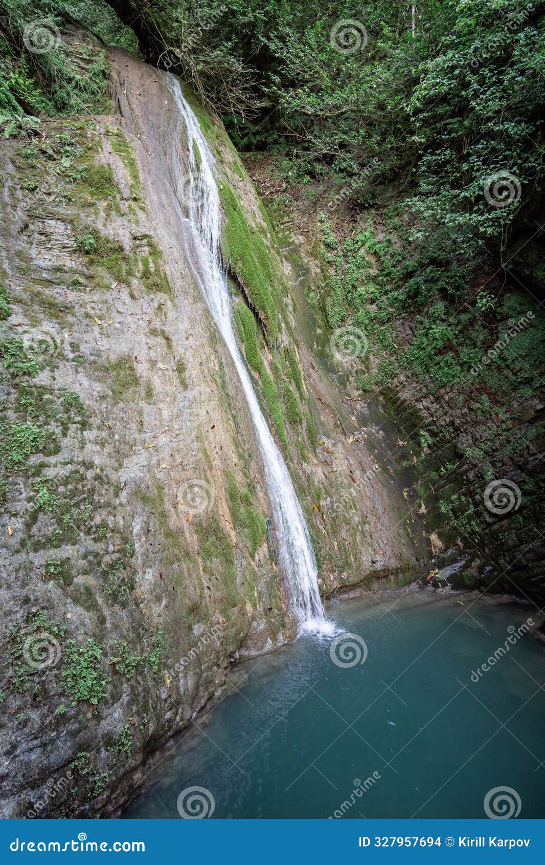 Waterfall in the Shahe River Valley Called Maiden S Spit Stock Photo ...