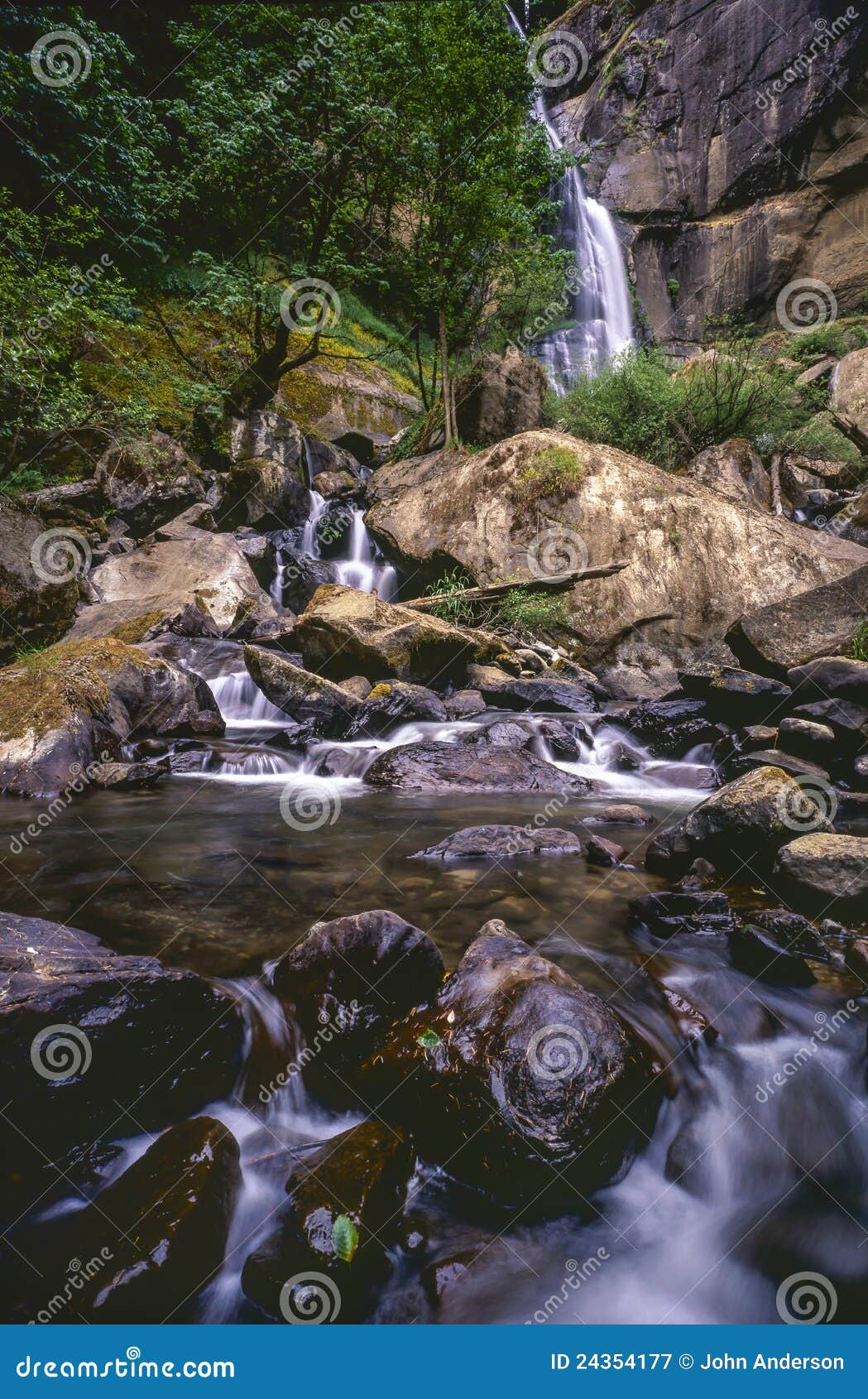 Waterfall Silver Falls stock image. Image of falls, stream - 24354177