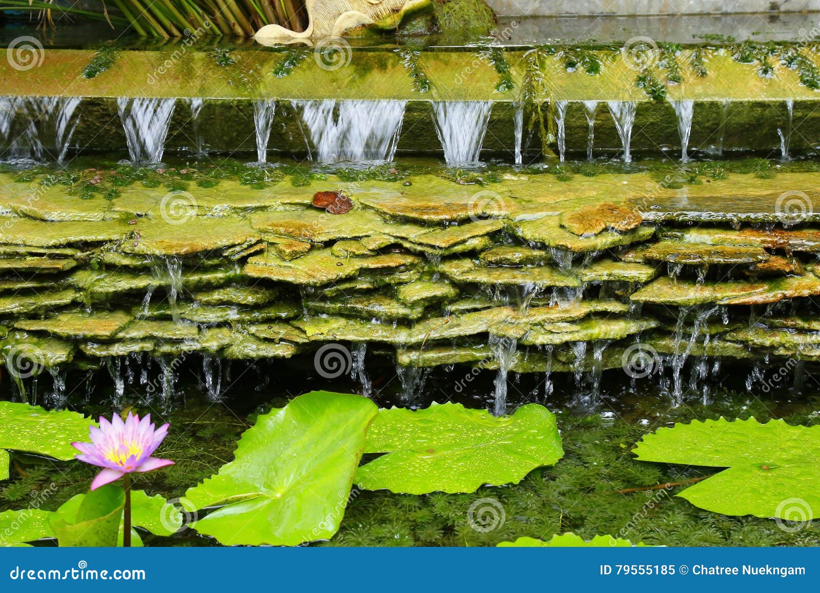 Waterfall Slate stock image. Image of water, opening - 79555185