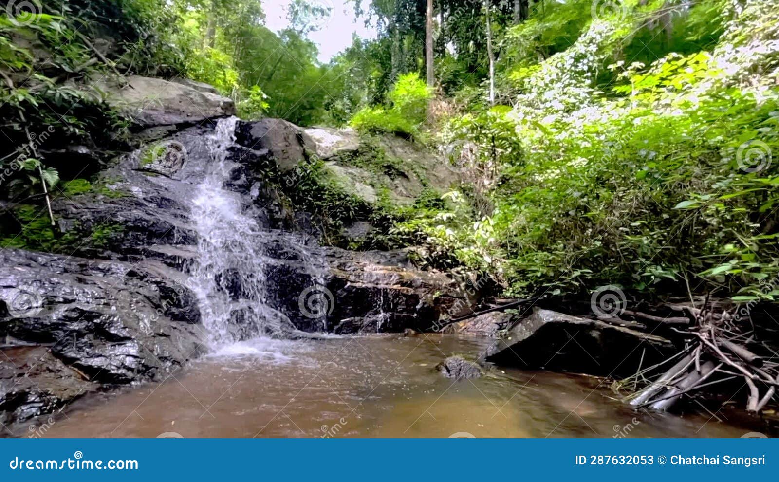 Waterfall Slow Motion in Forest Stock Video - Video of exposure, movie ...