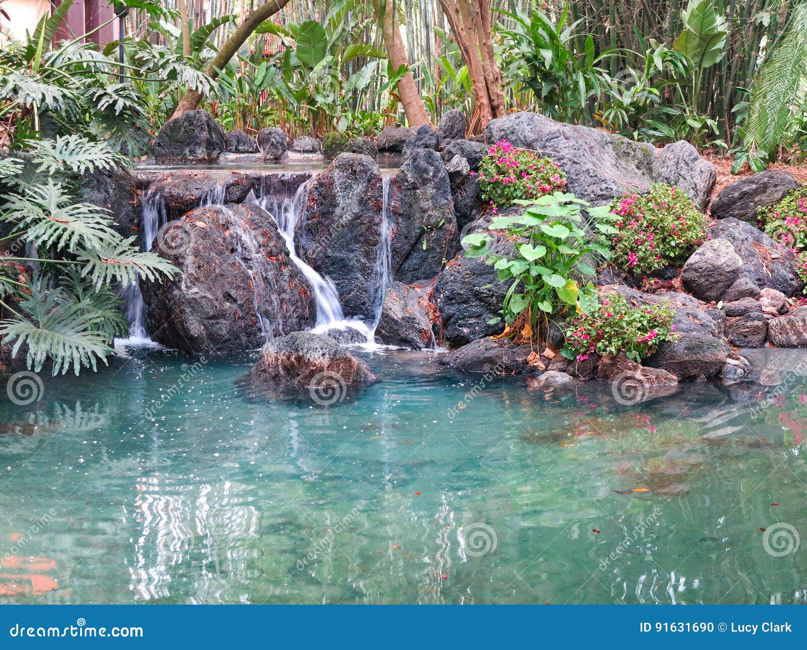 Waterfall stock photo. Image of water, cascade, stone - 91631690