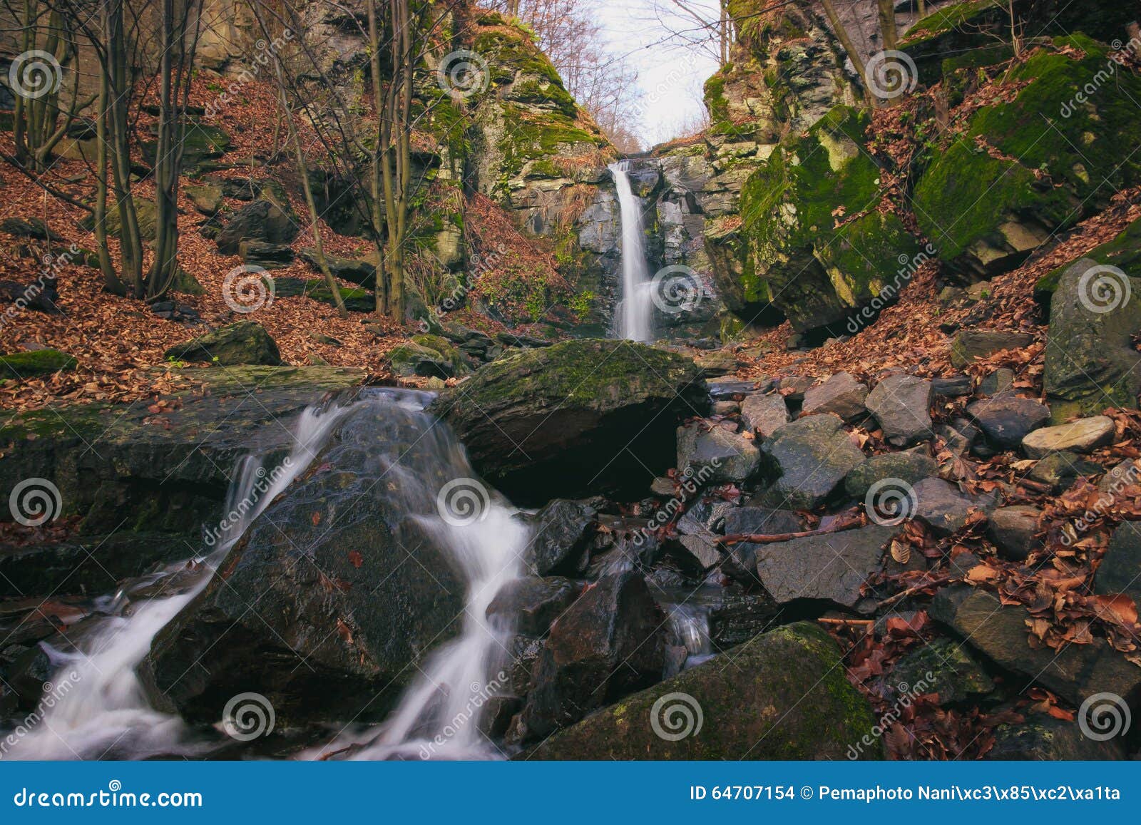 Waterfall stock photo. Image of creek, background, small - 64707154