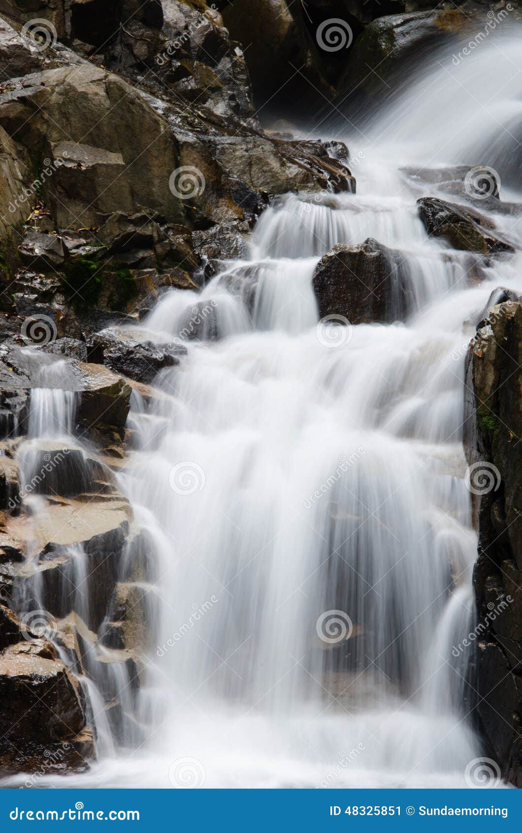Waterfall stock image. Image of stream, waterfall, rock - 48325851