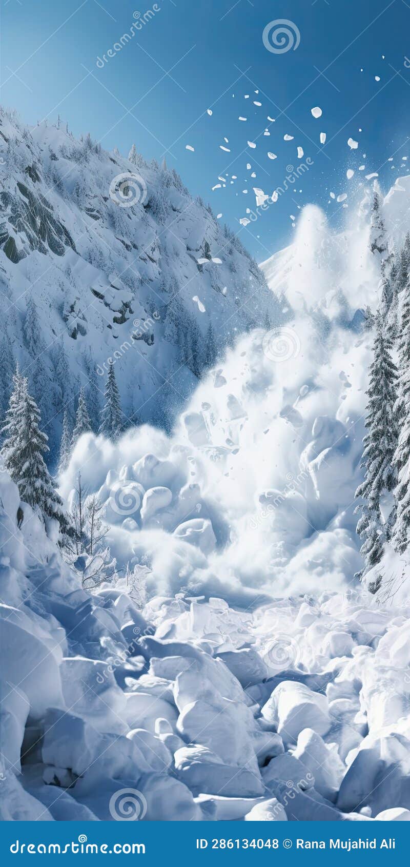 A Waterfall in the Snow with Snow on the Bottom Stock Illustration ...