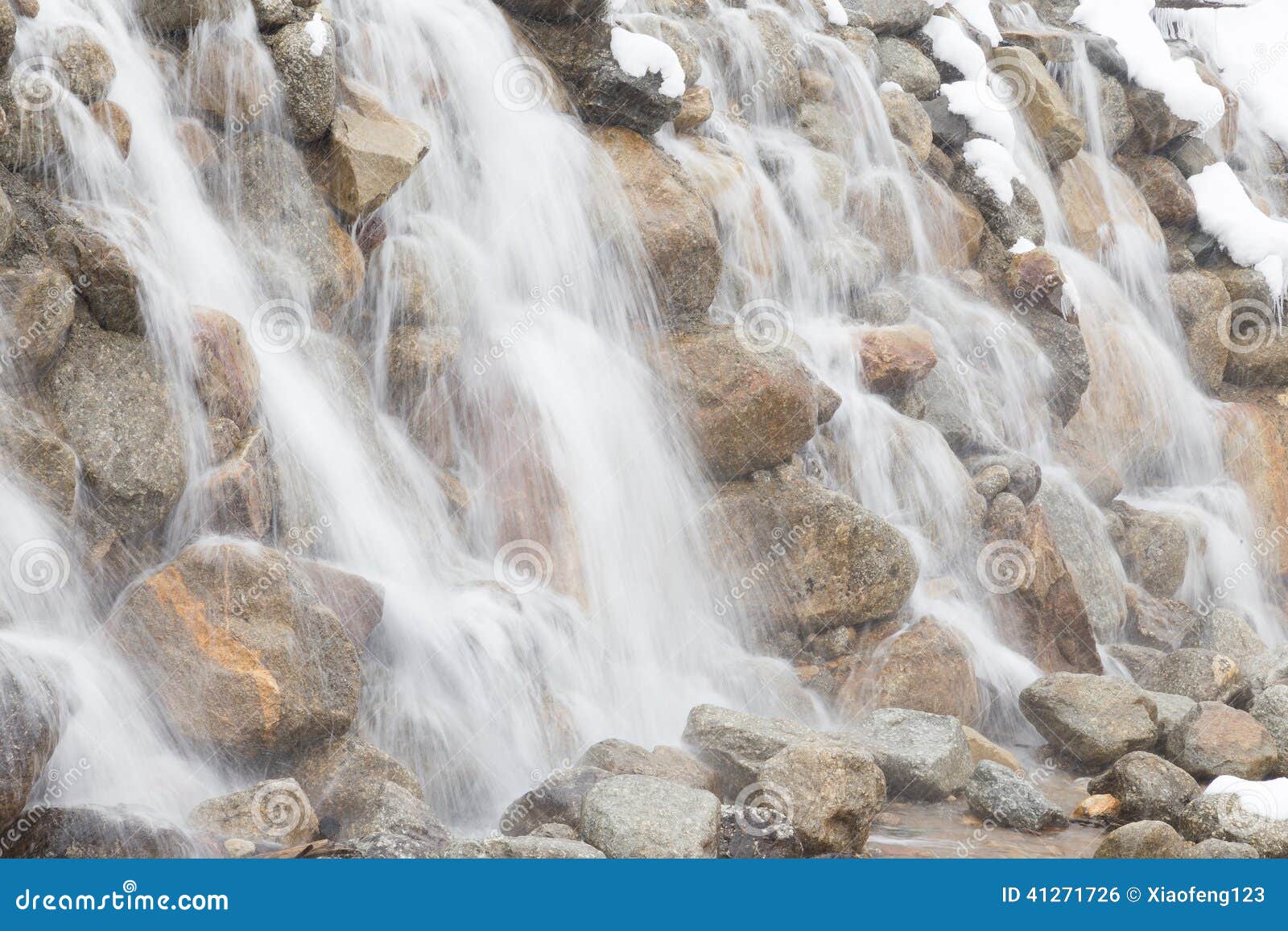 Waterfall stock photo. Image of winter, river, forest - 41271726