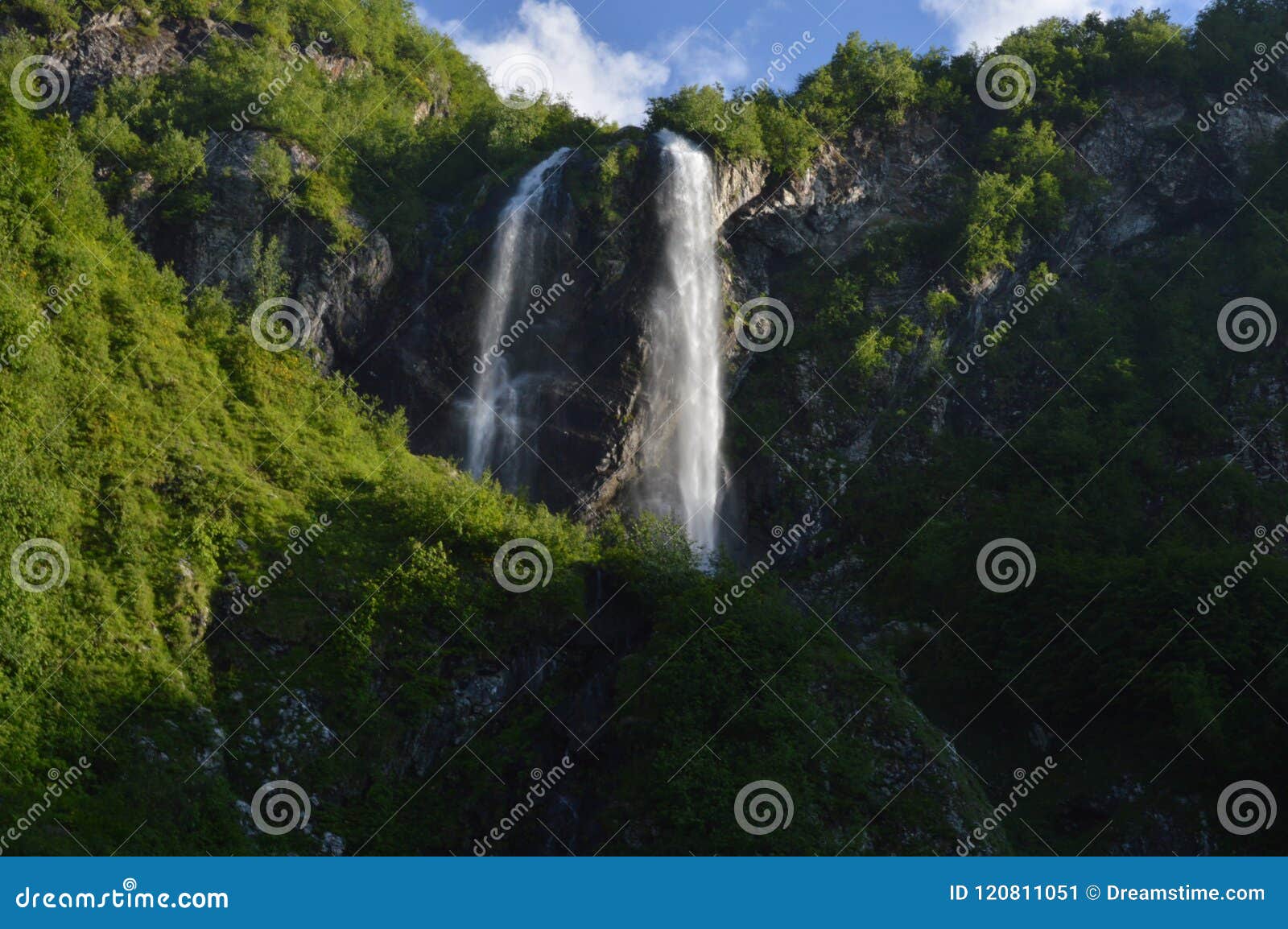 Polikarya waterfall stock image. Image of sochi, waterfall - 120811051