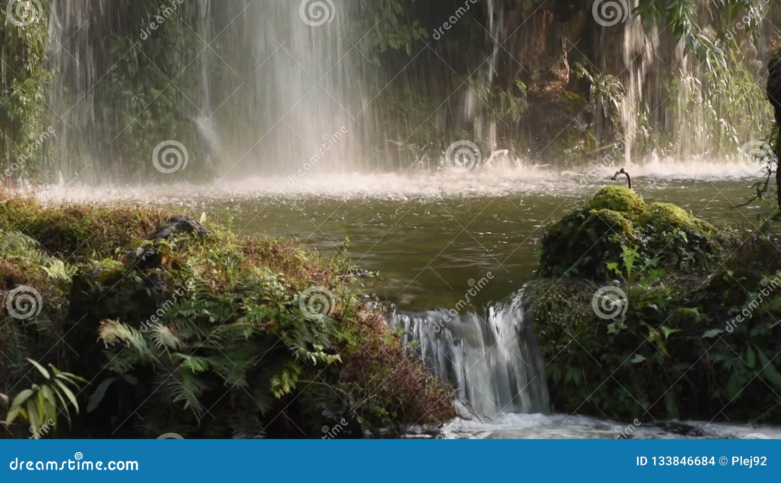 Waterfall with Soft Sunlight in Chengdu Stock Footage - Video of fresh ...