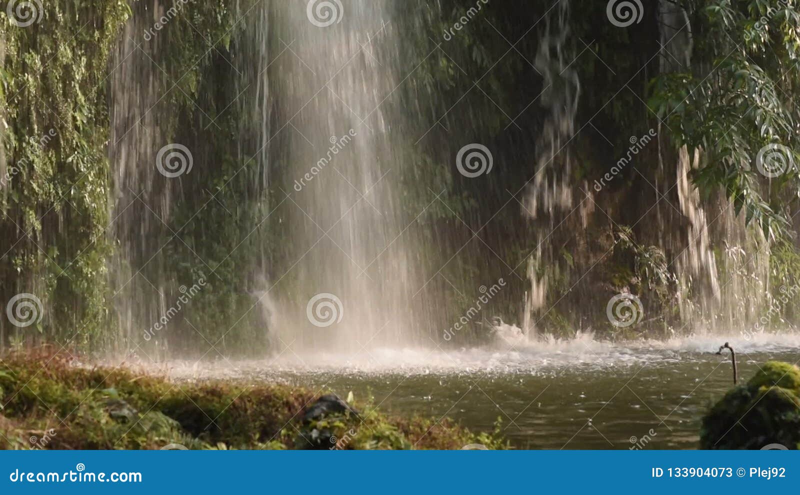 Waterfall with Soft Sunlight in Chengdu Stock Video - Video of concept ...