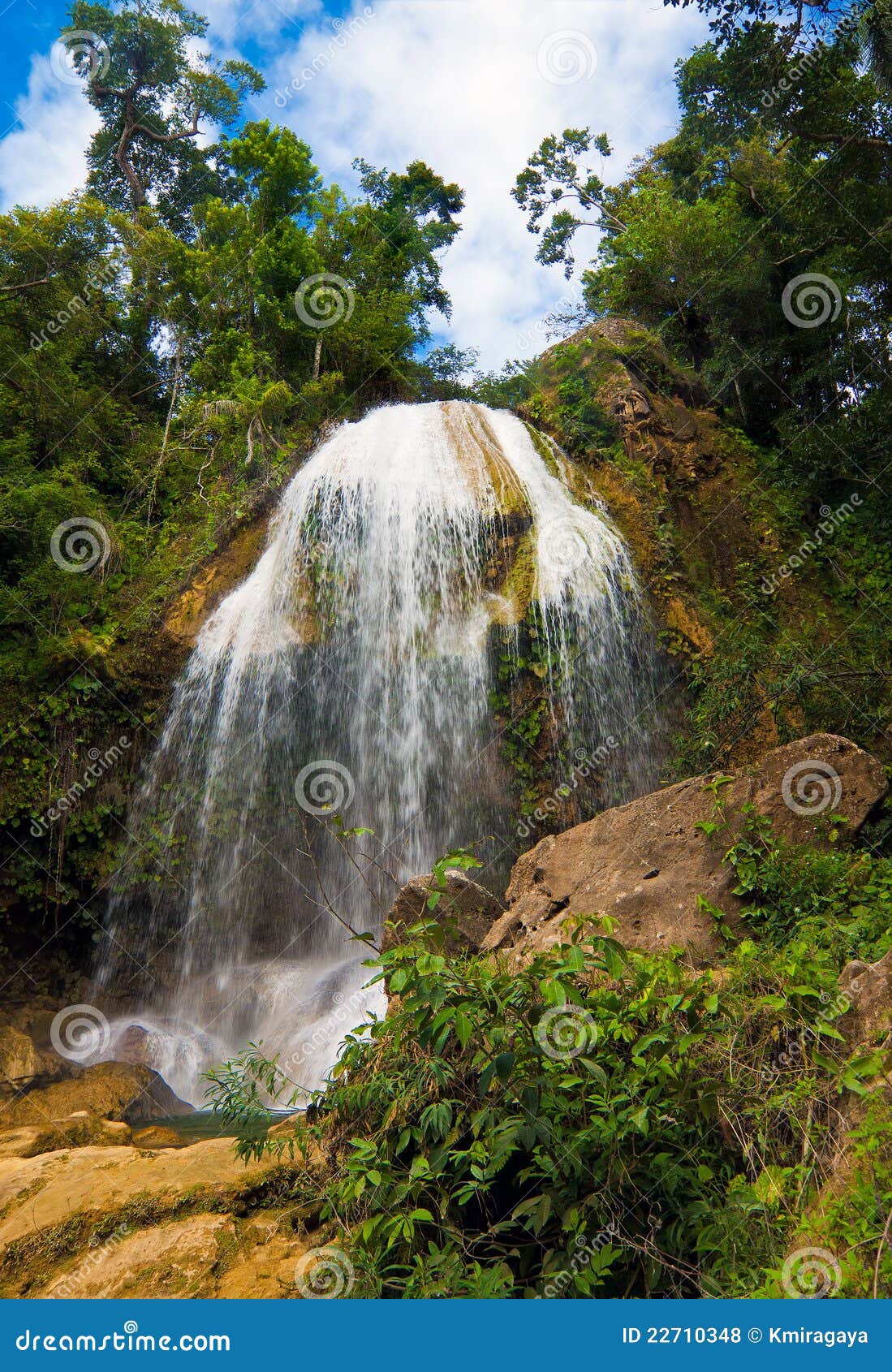 Waterfall in Soroa,Cuba stock photo. Image of fast, plant - 22710348