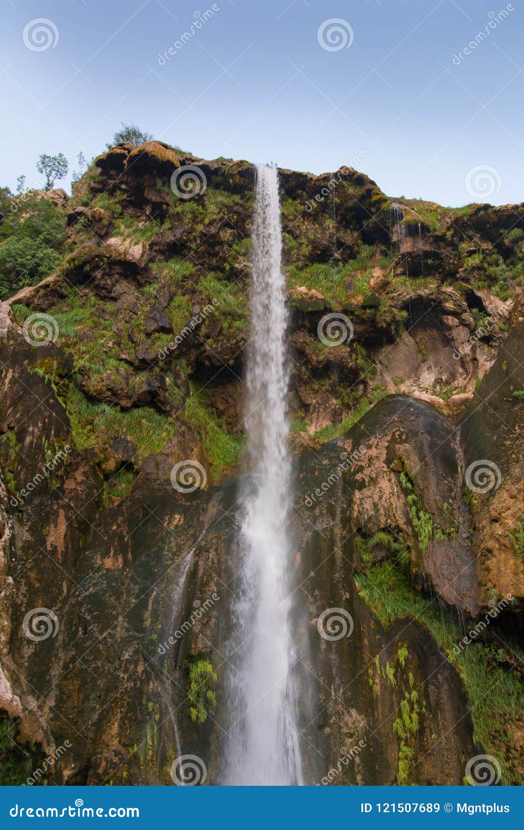 Waterfall at the Source of the River Stock Image - Image of clean ...