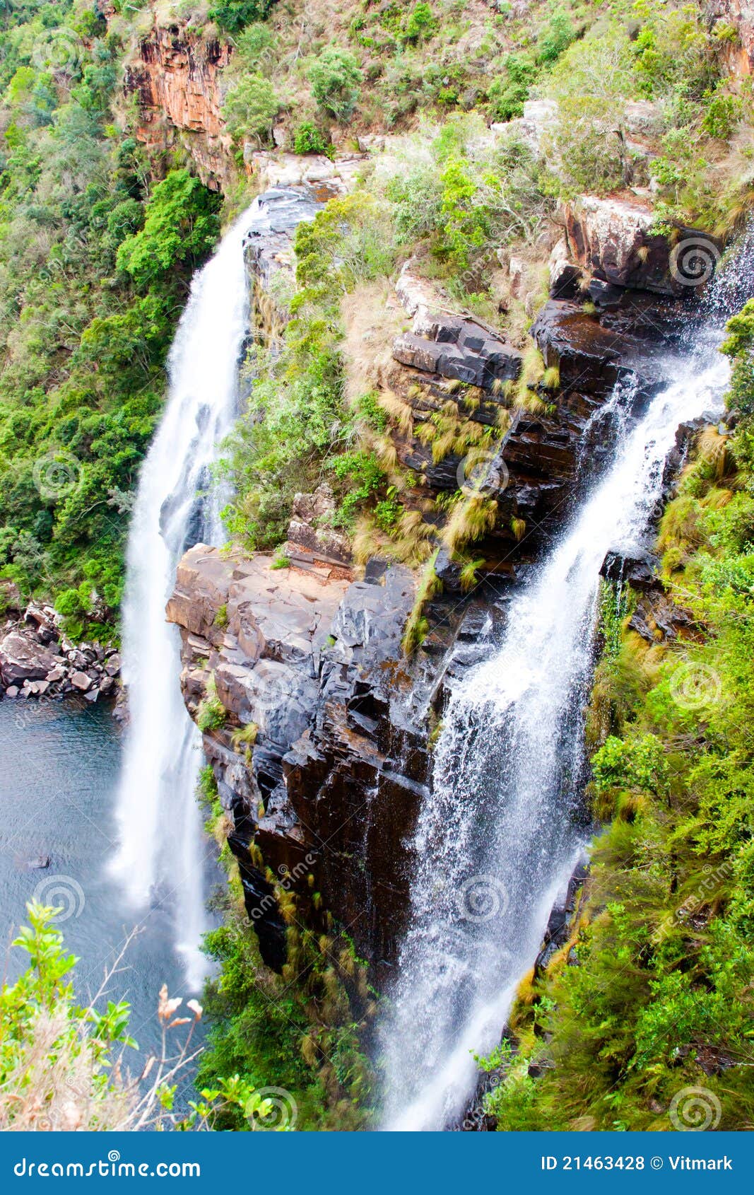 Waterfall in South Africa stock photo. Image of idyllic - 21463428