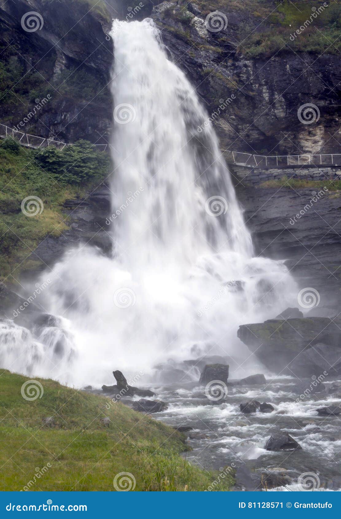 Waterfall in the South of Norway Stock Image - Image of tree, river ...
