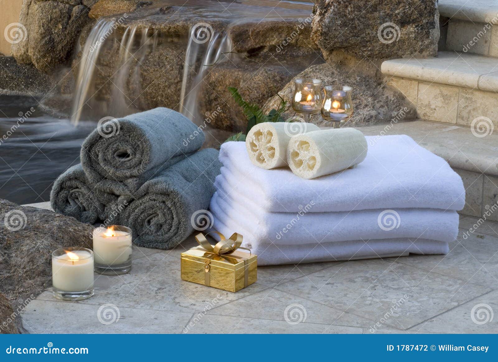 Waterfall spa 1 stock photo. Image of fragrance, indoor - 1787472