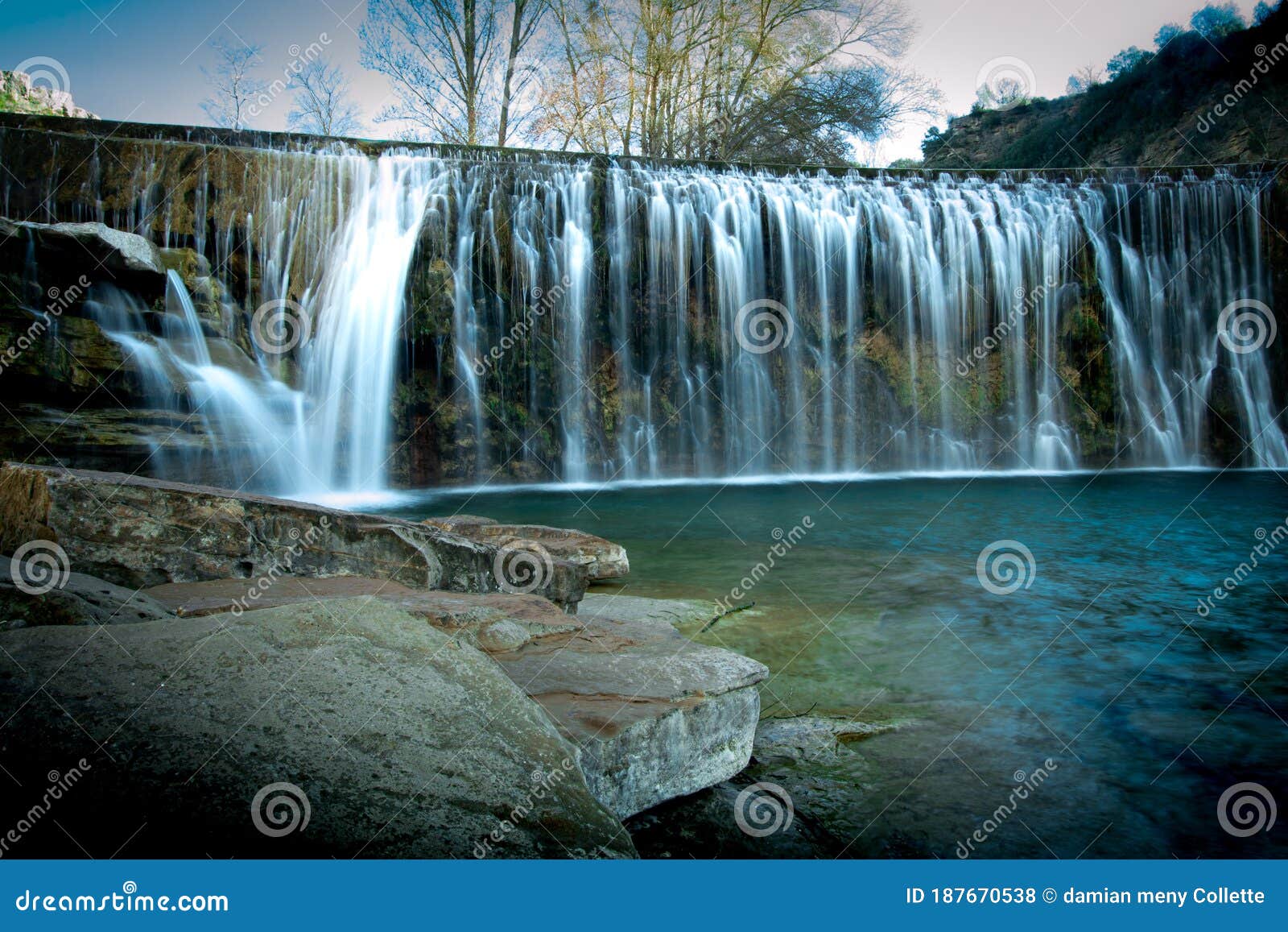 Waterfall of the Spanish Pyrenees Stock Photo - Image of river ...