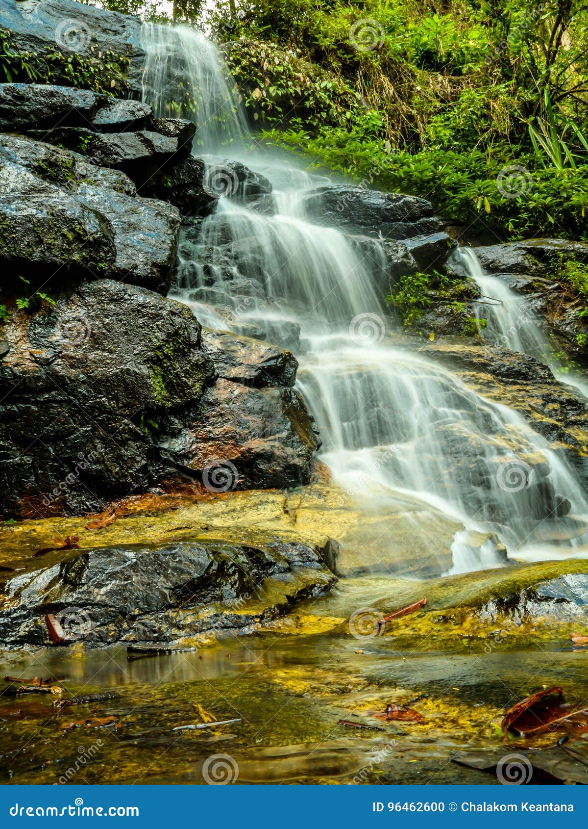 Waterfall stairs stock photo. Image of natural, white - 96462600