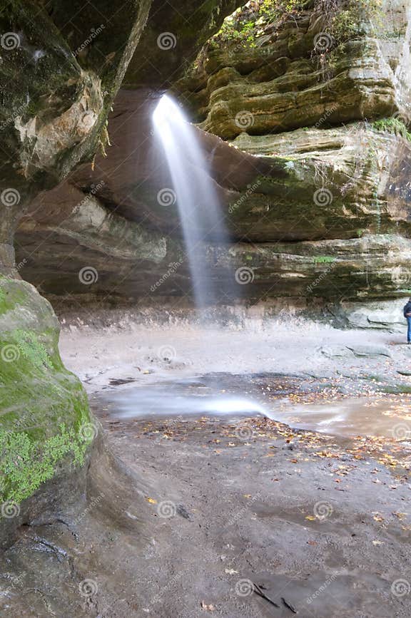 Waterfall at Starved Rock stock image. Image of exposure - 11202813