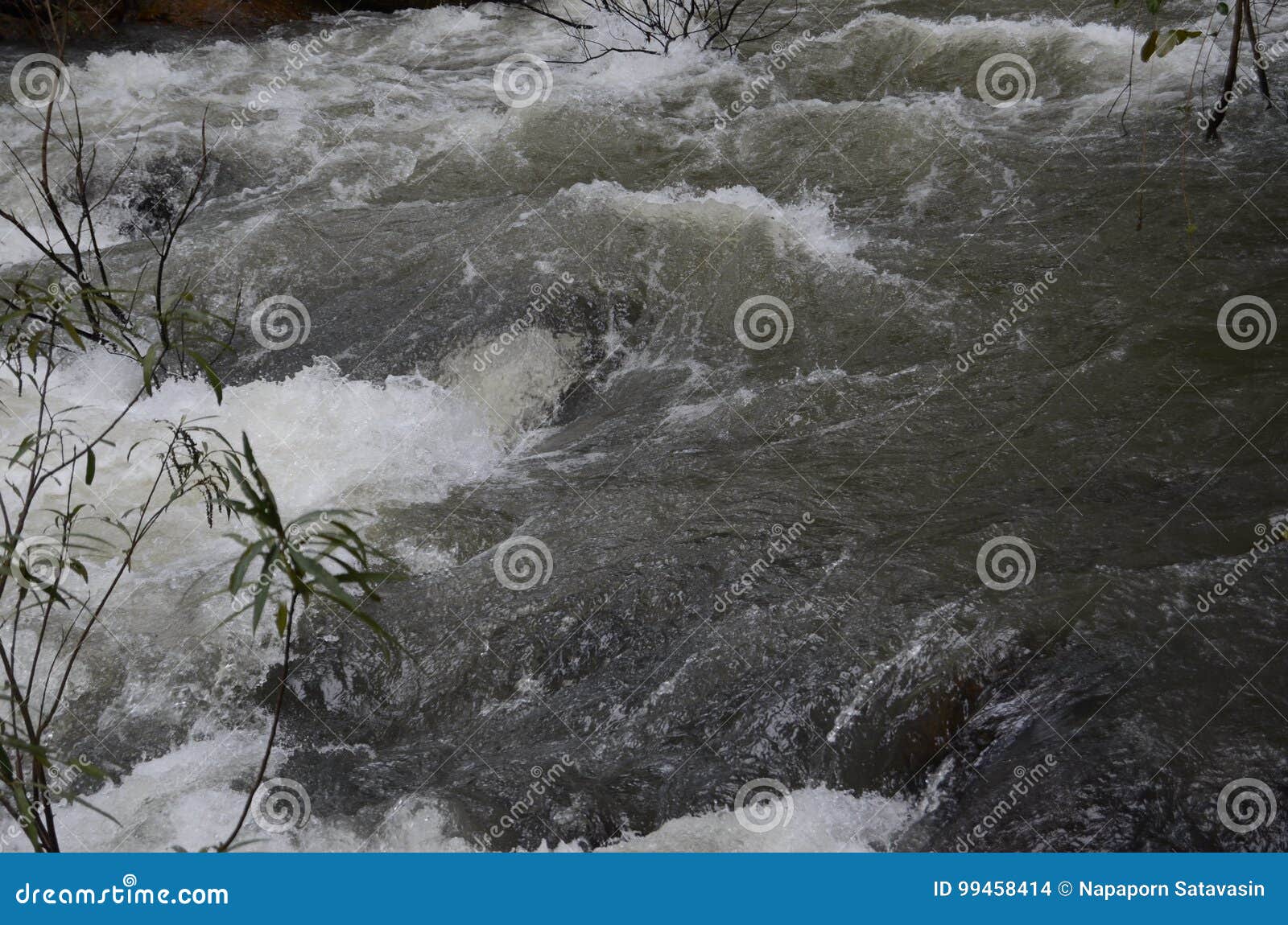 Waterfall and steam stock photo. Image of nature, waterfall - 99458414