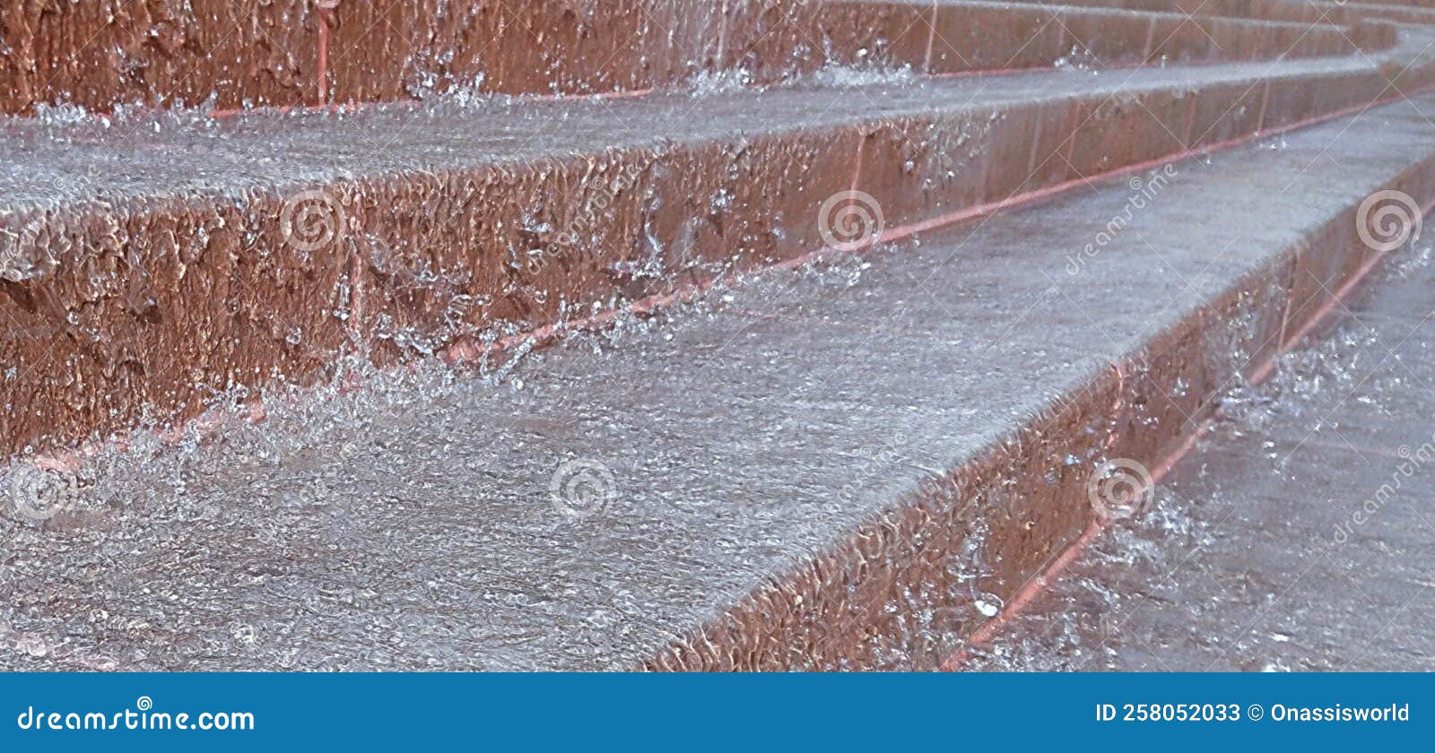 Waterfall Steps Closeup stock image. Image of waterfall - 258052033