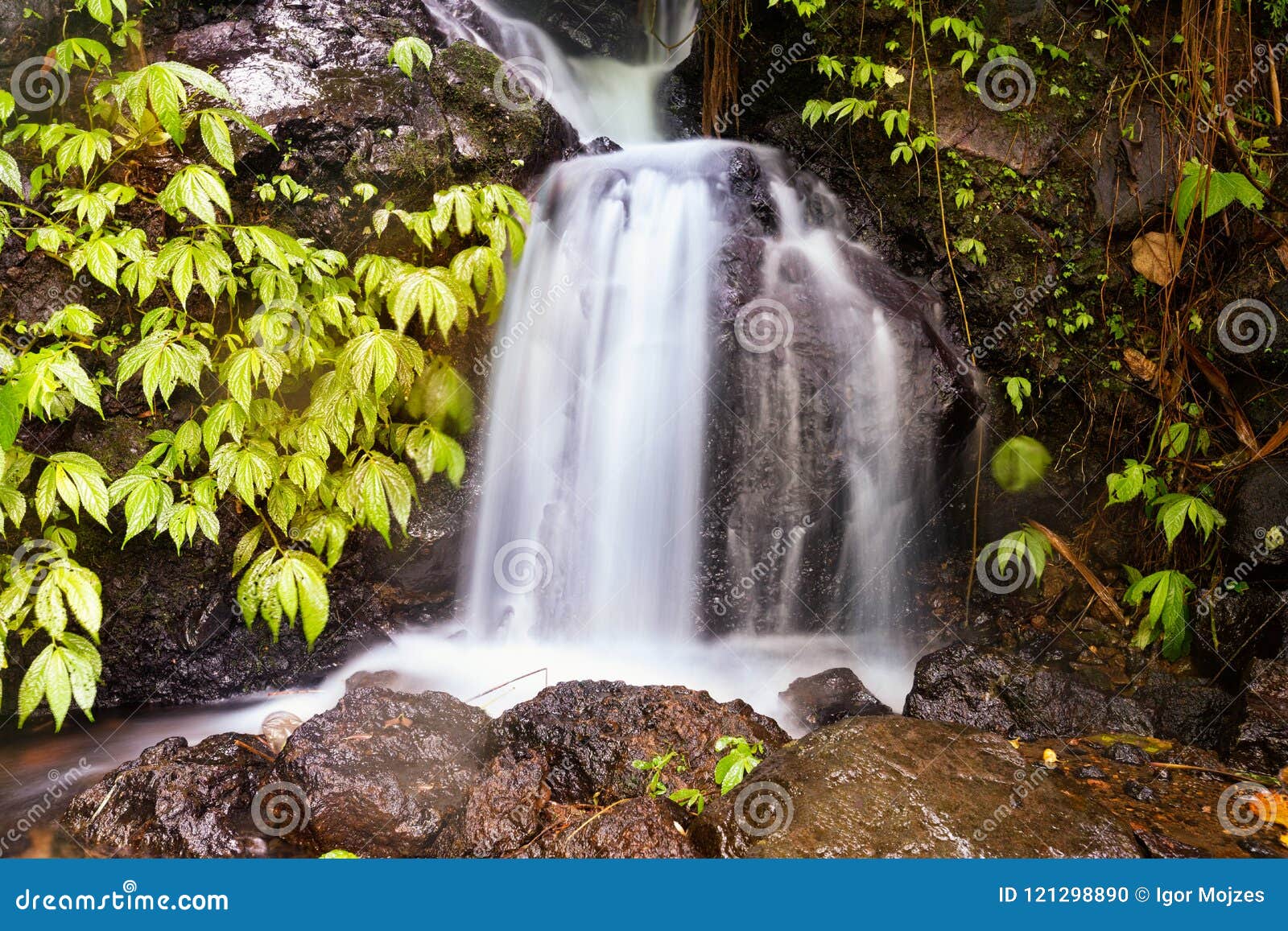 Waterfall On The Steps At Night Stock Photo | CartoonDealer.com #48351396