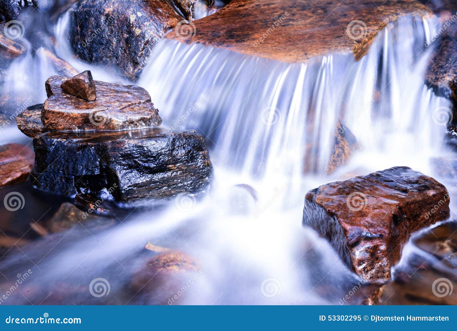 Waterfall and Stones stock image. Image of forest, beauty - 53302295