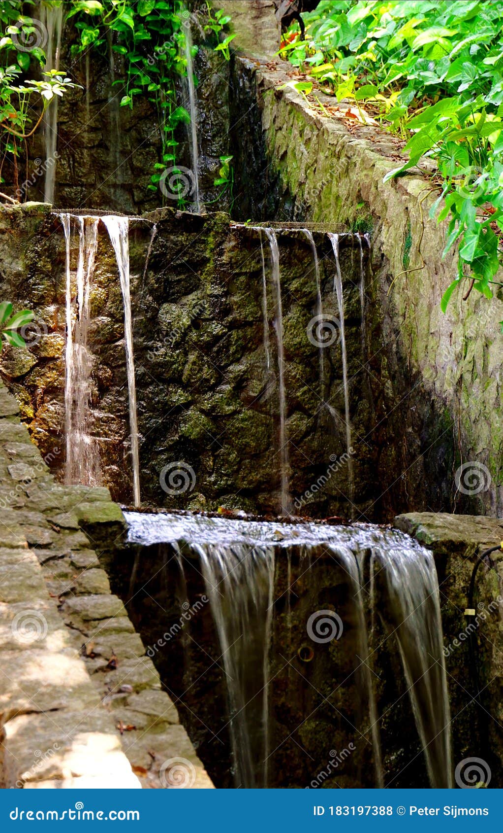 Waterfall, Streaming Water Downwards. Stock Photo - Image of waterfall ...