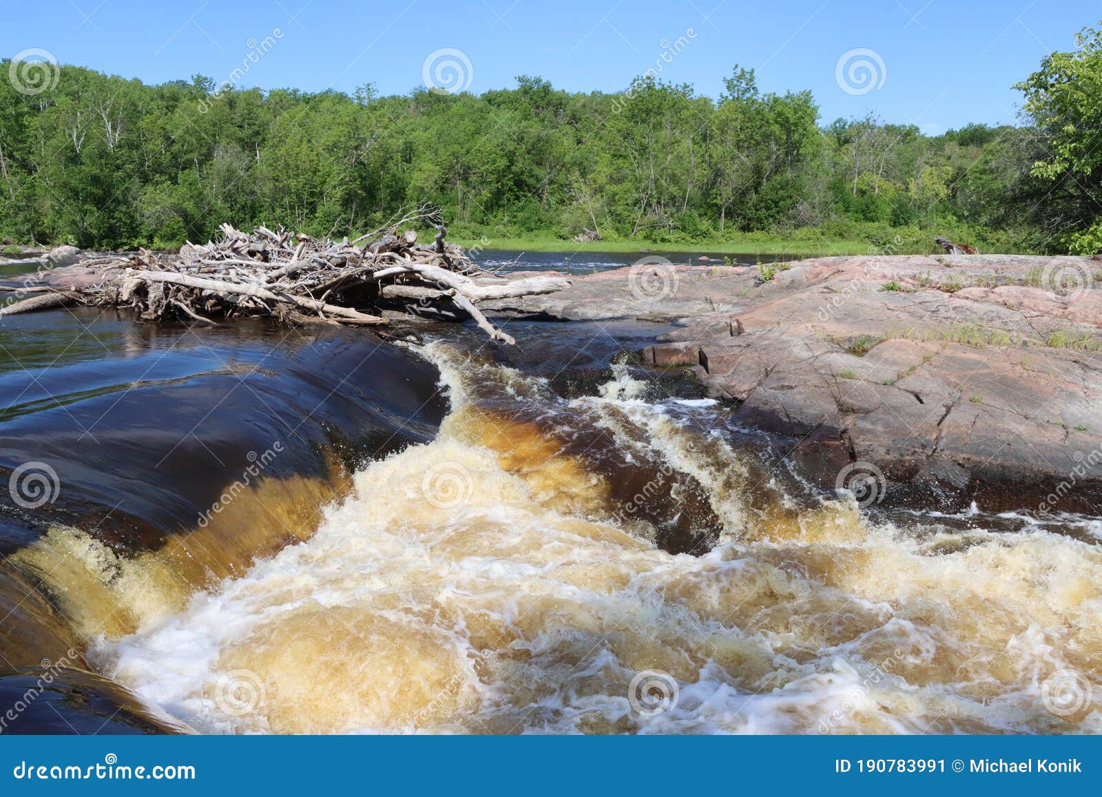 Waterfall Streaming Water Landscape Riverscape Stock Image - Image of ...
