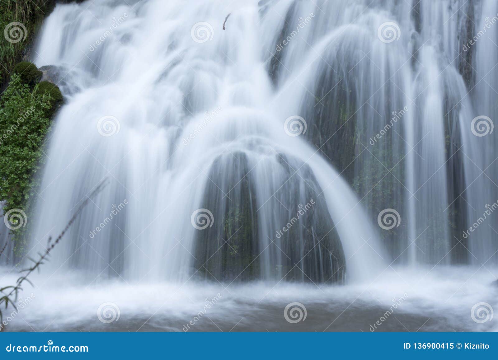 Waterfall with a Subtle Silk Effect Stock Image - Image of rocks ...