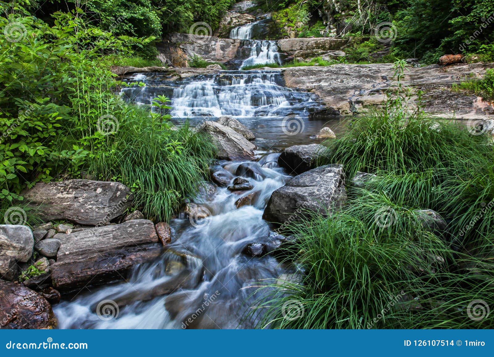 Waterfall in Summer stock photo. Image of travel, scenic - 126107514