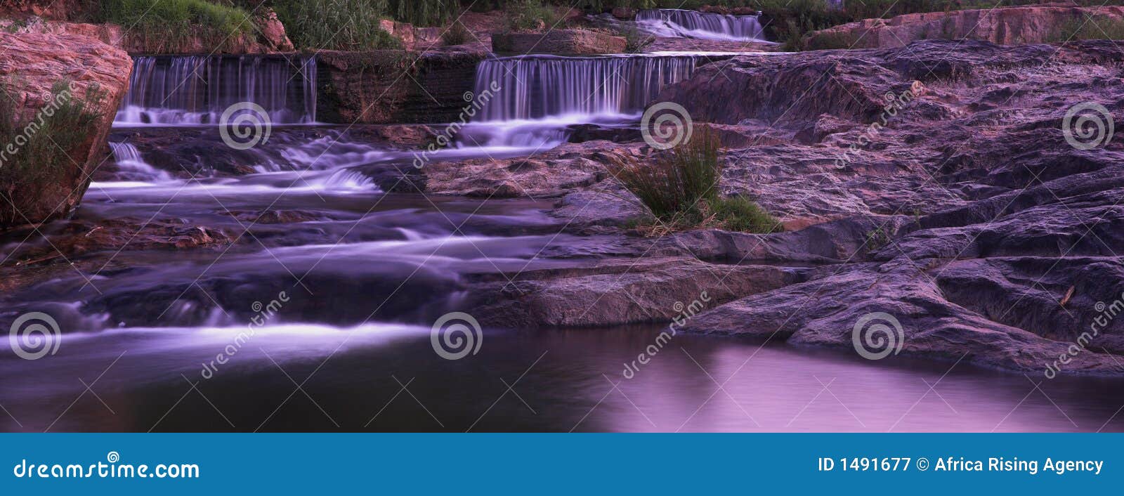 Waterfall sunset panorama stock image. Image of peaceful - 1491677