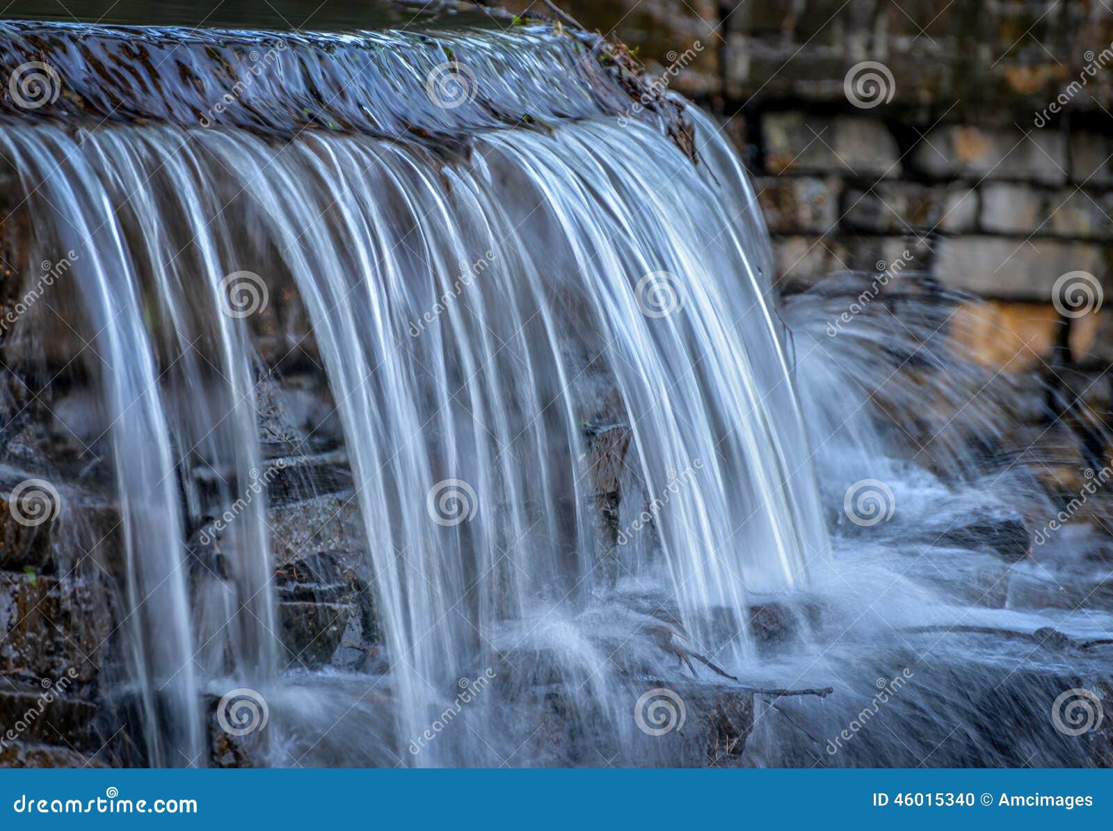 A Waterfall With Smooth Silky Falling Water In A Dense Forest Royalty ...