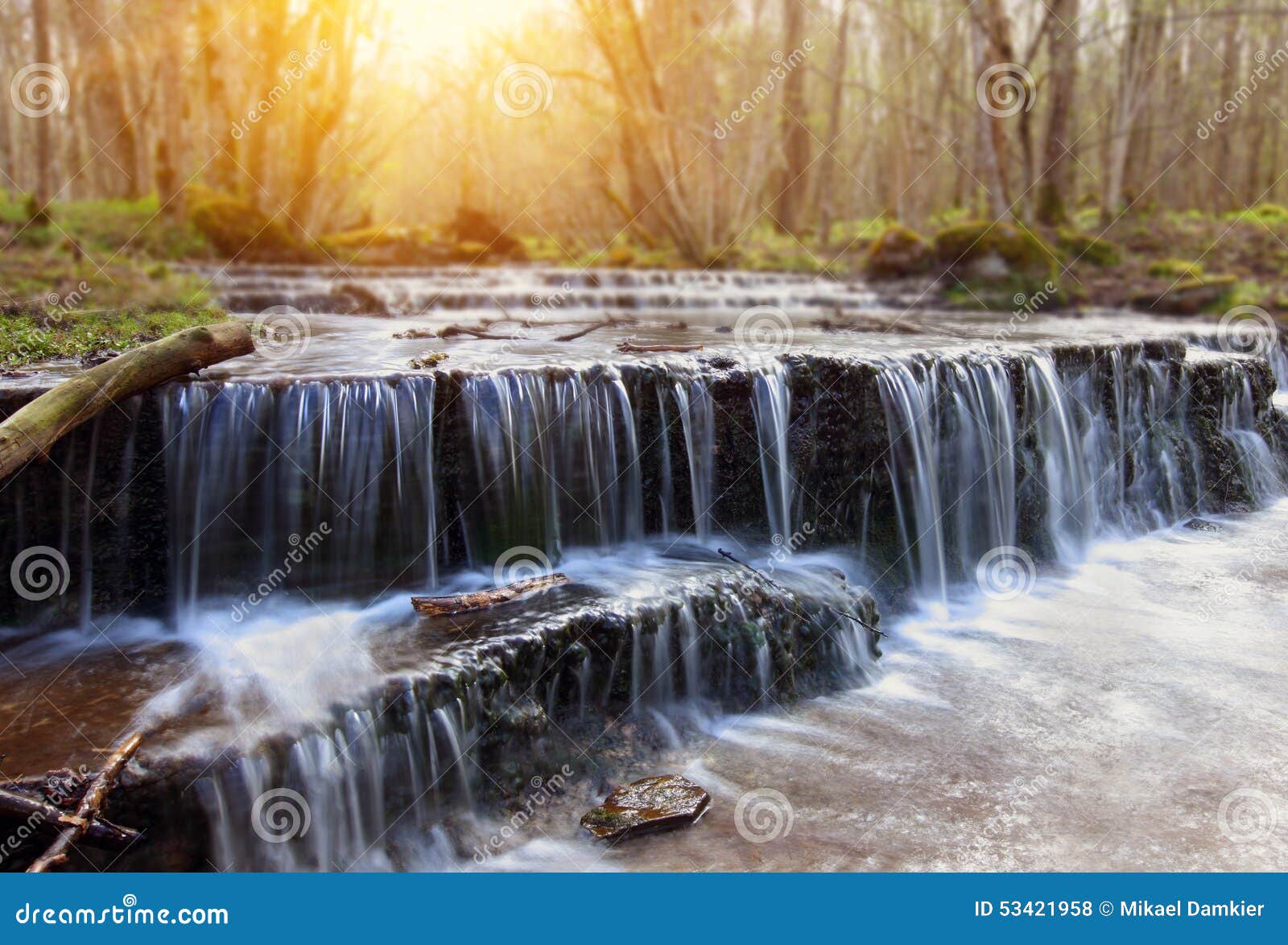 Waterfall in Sweden stock photo. Image of water, speed - 53421958